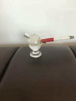 China Mini Hookah Herb Slide Bowl Cigarette Water Pipe Clear Bird Design for sale