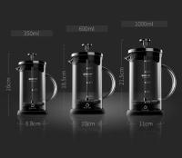 China French Press Style Teapot Tea Maker High Borosilicate Glass Teapot for sale