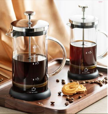 China French Press Style Teapot Tea Maker High Borosilicate Glass Teapot for sale