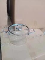 China 4500ml High Borosilicate Glass Pot With Cast Steel Ring Reinforced Lid for sale