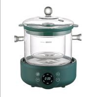 China Novolink Wholly High Borosilicate Glass Pot With Removable Steamer for sale