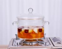 China 1500ML Hi Borosilicate Glass Steamer Pot Salad Soup Bowl Dinnerware Food Grade Lead Free for sale