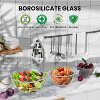 China Novolink Hi Borosilicate Glass Clear Glass Soup Bowls Transparent Mixing Set for sale
