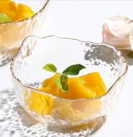 China Gold Edged Borosilicate Glass Dinnerware Salad Fruit Bowl Lux Set of 3 for sale