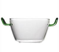 China Handmade Heat Resistant Glass Bowl Clear Dish For Salad Soup Yogurt Salad Bowl Glass Pot for sale