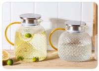 China Heat Resistant High Borosilicate Glass Pitcher 1200ml 400ml Teapot Set Of 8 for sale