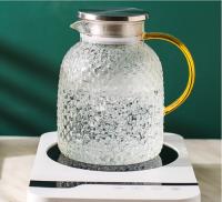 China Heat Resistant High Borosilicate Glass Pitcher 1200ml 400ml Teapot Set Of 8 for sale