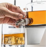 China Clear 850ml Borosilicate Glass Decanter For Whiskey Wine Gift Set for sale