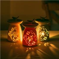 China 60ml Aromatherapy Essential Oil Burner Ceramic Tea Light Holder for sale