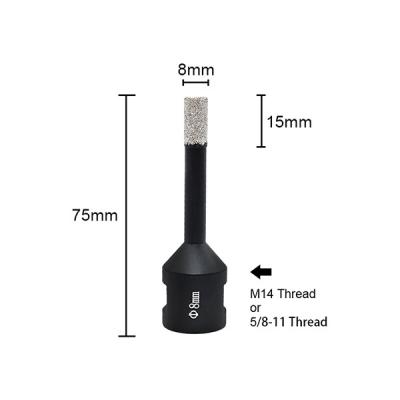 China Stone 40mm Diamond Core Drill Bit Vacuum Brazed for sale