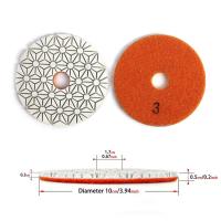 China Wet Flexible Resin 4 Inch Grinder Polishing Pads 100mm for sale