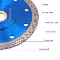 China Mesh Thin Turbo 6.5 7.25 Diamond Saw Blade Porcelain Tile Cutting Disc for sale