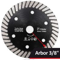 China Hot Press Sintered 75mm Diamond Saw Blade Super Thin Turbo Cutting Granite for sale