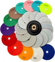 China 4 Inch Wet Dry 8 Piece Set Diamond Pads Polishing Granite Stone Concrete Marble 800 Grit for sale
