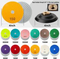 China Granite Dry 3000 Grit Diamond Polishing Pad Set With Backing Plate for sale