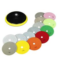 China Granite Dry 3000 Grit Diamond Polishing Pad Set With Backing Plate for sale