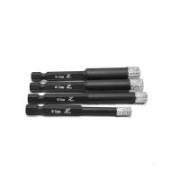 China Black 5-25mm Hexagonal Shank Diamond Drill Core Bit Cooling Wax Brazed for sale