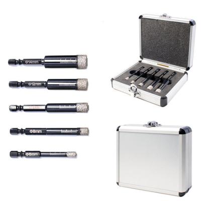 China Fast Fit Marble Hexagon Head Drill Bit Set 10mm 12mm 14mm for sale
