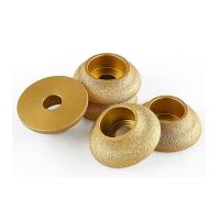 China 10mm 15mm 20mm Quartz Grinding Vacuum Brazed Diamond Cup Wheel Dia 75mm for sale