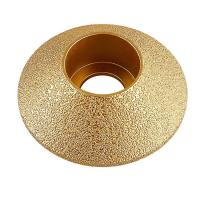 China 10mm 15mm 20mm Wet Stone Grinding Tile Profile Wheel Vacuum Brazed for sale