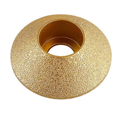 China 10mm 15mm 20mm Wet Stone Grinding Tile Profile Wheel Vacuum Brazed for sale