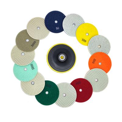 China 4Inch 5Inch Marble Diamond Tile Polishing Pads 1500 3000 BUFF for sale