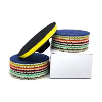 China 4Inch 5Inch Marble Diamond Tile Polishing Pads 1500 3000 BUFF for sale