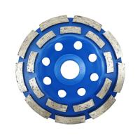 China Abrasive Double Row Diamond Cup Wheel 150mm 180mm 230mm for sale