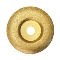 China Curved 125mm Diamond Cup Disc Grinding Wheel Vacuum Brazed for sale