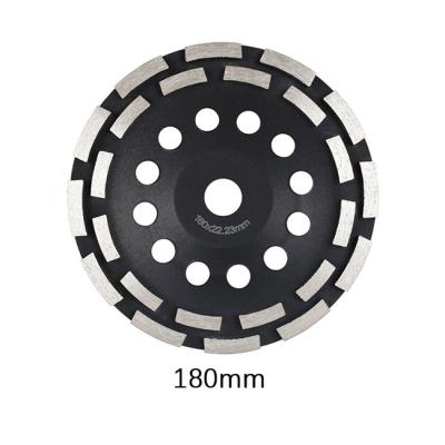 China 7 Inch 180mm Grinding Diamond Cup Wheel  Double Row Abrasive Disc for sale