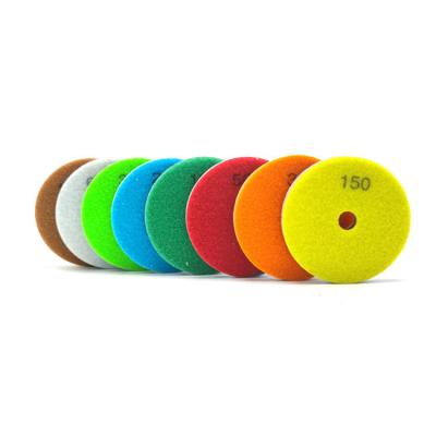 China Deyi Sponge Artificial Stone Tile Diamond Polishing Pad For Grinder for sale