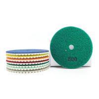 China 4 Inch Marble Granite Tile Wet Stone Diamond Resin Polishing Pads 3mm for sale