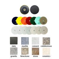 China 4 Inch Marble Granite Tile Wet Stone Diamond Resin Polishing Pads 3mm for sale