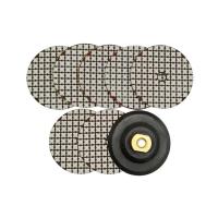 China 7pcs 4 Inch Dry Diamond Polishing Pads Set With M14 Rubber Backer for sale