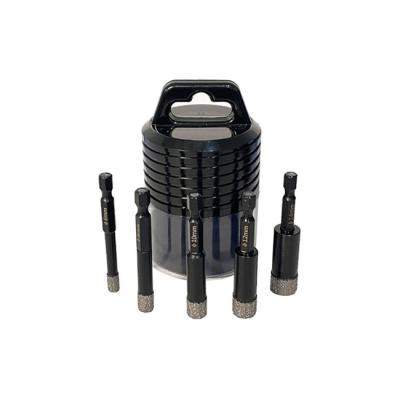 China 45Mn Diamond Hexagonal Shank Diamond Core Drill Bit Set Vacuum Brazed for sale