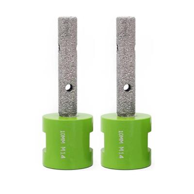 China 10mm Existing Hole Diamond Finger Tile Router Bit Vacuum Brazed for sale