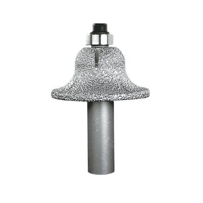 China Grit Size 40 45 Porcelain Diamond Router Bit Vacuum Brazed for sale
