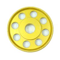 China 110mm Golden Metal Steel Grinding Wheel Matrix Thickness 30mm for sale