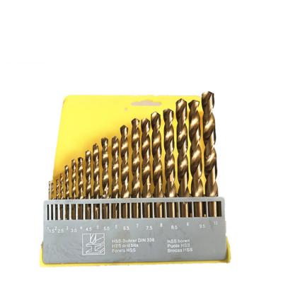 China Din 338 High Speed Steel Twist Bit Drills For Stainless Steel 19pcs/Set for sale