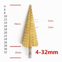 China White Steel Step Reamer Straight Shank Titanium Drill Bit Set for sale