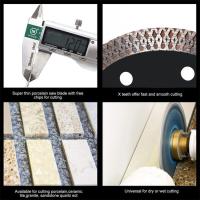 China 105mm X Shape Rim Diamond Saw Blade Sintered Hot Press OEM ODM OBM for sale