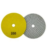 China 4 Inch Marble Granite Tile Wet Stone Diamond Resin Polishing Pads 3mm for sale
