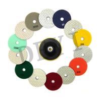 China 100mm 4 Grinder Dry Diamond Polishing Pads 800 1500 3000 BUFF for sale