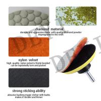China 100mm 4 Grinder Dry Diamond Polishing Pads 800 1500 3000 BUFF for sale