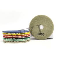 China Marble Granite Dry 7 Step Flexible Diamond Polishing Pad 4304 100mm for sale