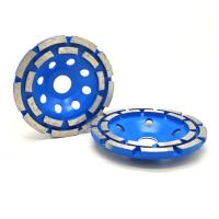 China Granite Concrete Blue 115mm Double Row Cup Grinding Wheel 4.5 Inch for sale