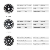 China CE Double Row Concrete Grinding Stone Cup Wheel 230mm for sale