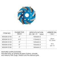 China Grit 46 Diamond Single Row Cup Wheel For Concrete Sintered for sale