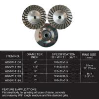 China Aluminum Matrix Masonry 4 Diamond Cup Grinding Wheel CE for sale