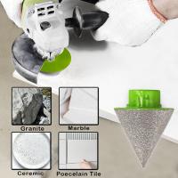 China Chamfer 35mm Granite Porcelain Tile Router Bits M14 Thread for sale